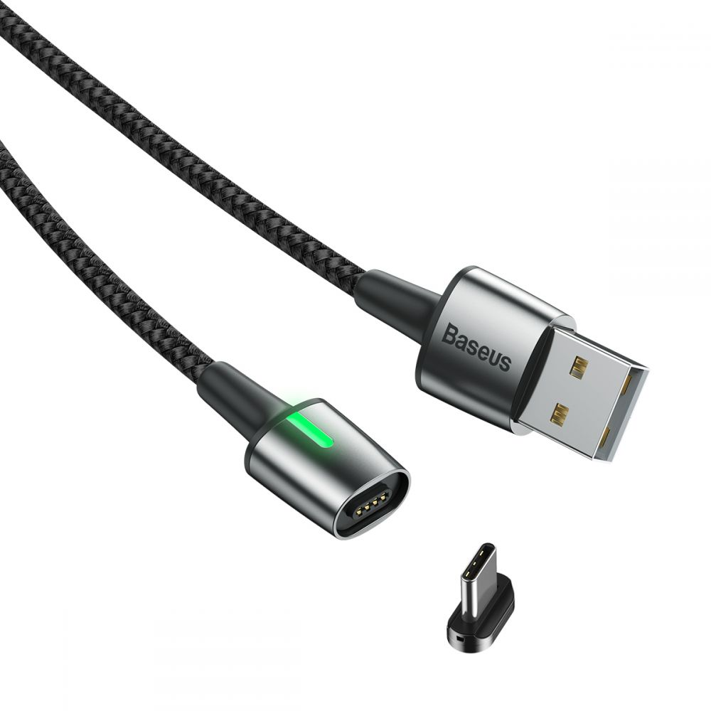 Baseus Magnetic Zinc Usb A Apa Mágneses Usb C Apa Adat és Töltőkábel
